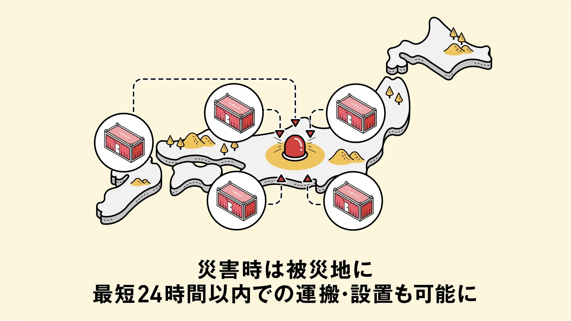 Arnest One 災害時宿泊ユニット クレイドルキャビン | nudo inc.